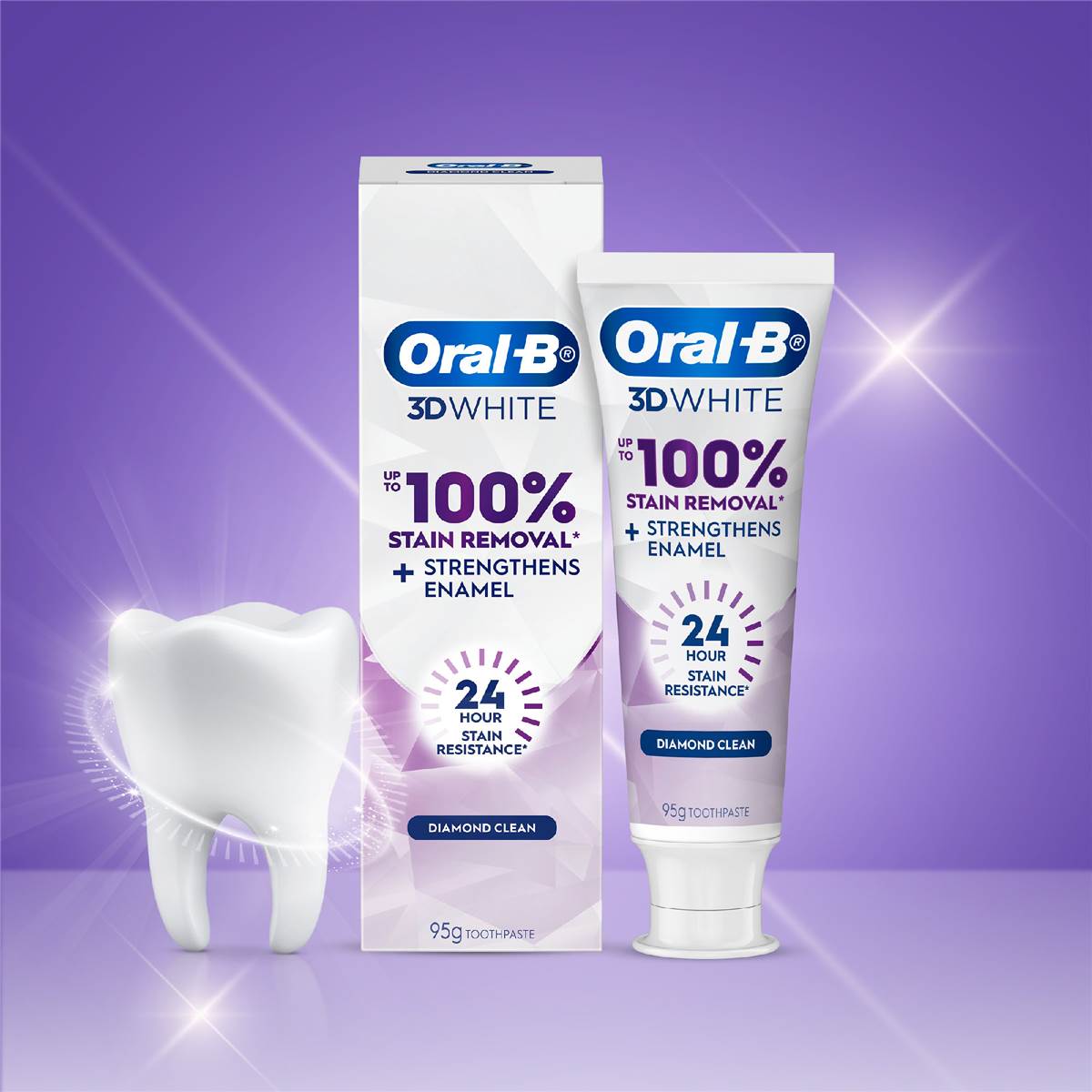 Oral B 3d White Enamel Strong Whitening Toothpaste 95g | Woolworths