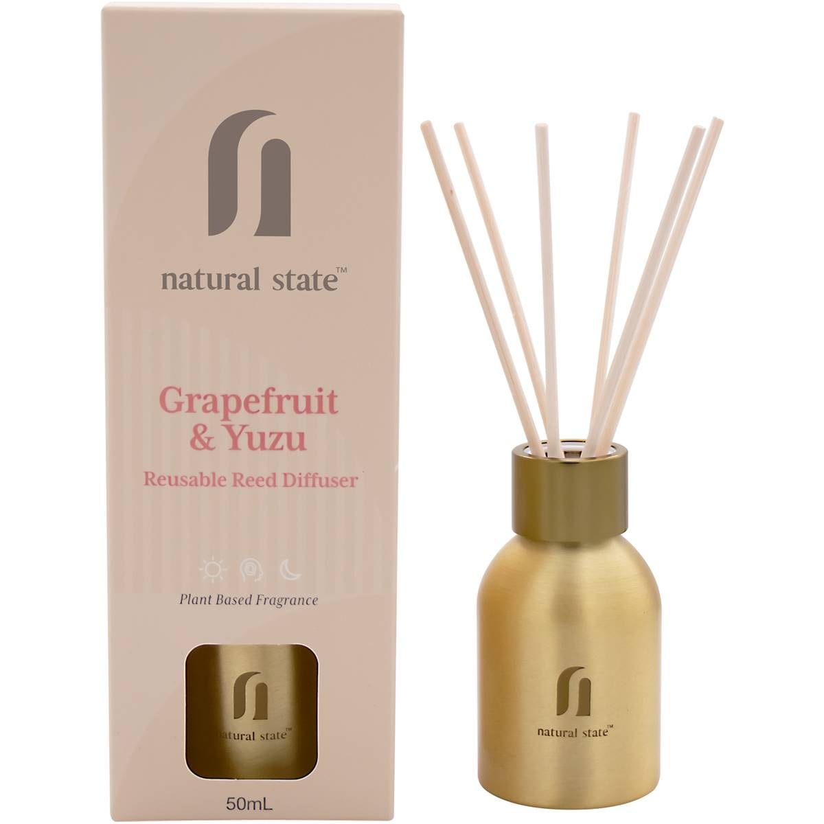 Natural State Reusable Reed Diffuser Grapefruit & Yuzu 50ml | Woolworths