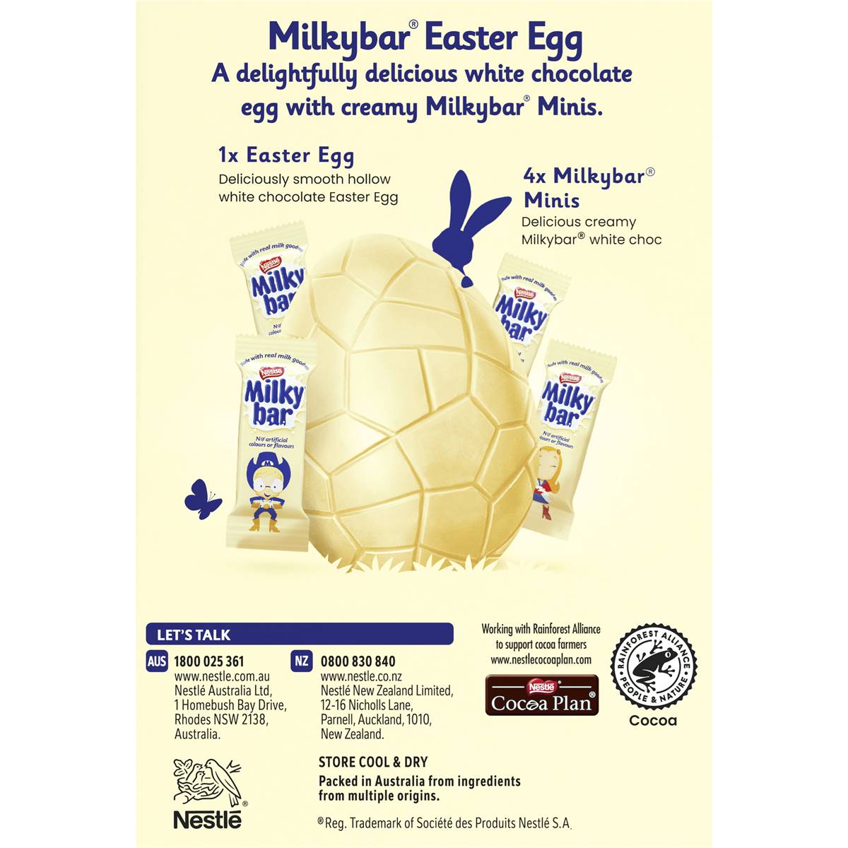 Nestle Milkybar White Chocolate Easter Egg Gift Box 167g | Woolworths