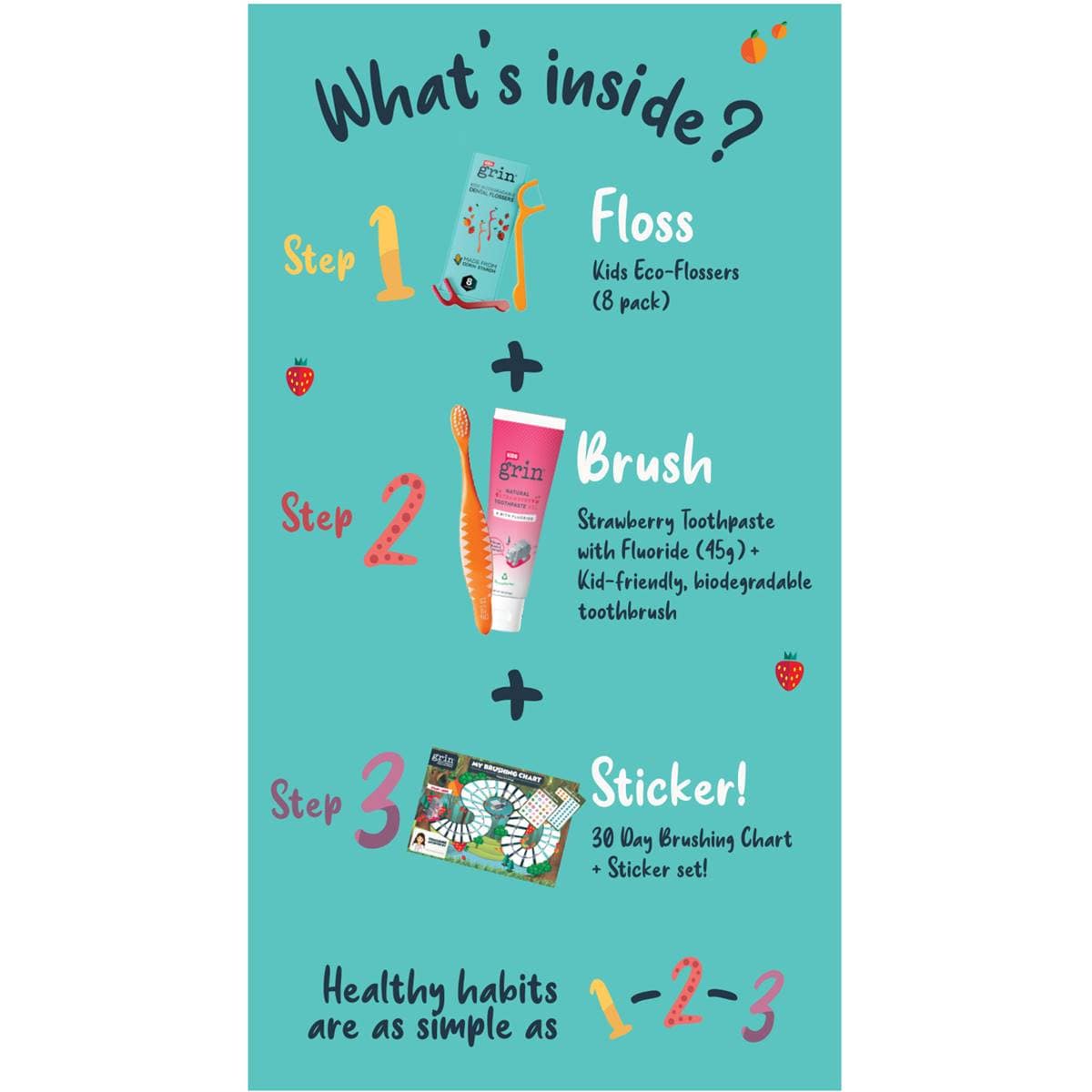 Grin Kids Oral Care Starter Pack Each | Woolworths