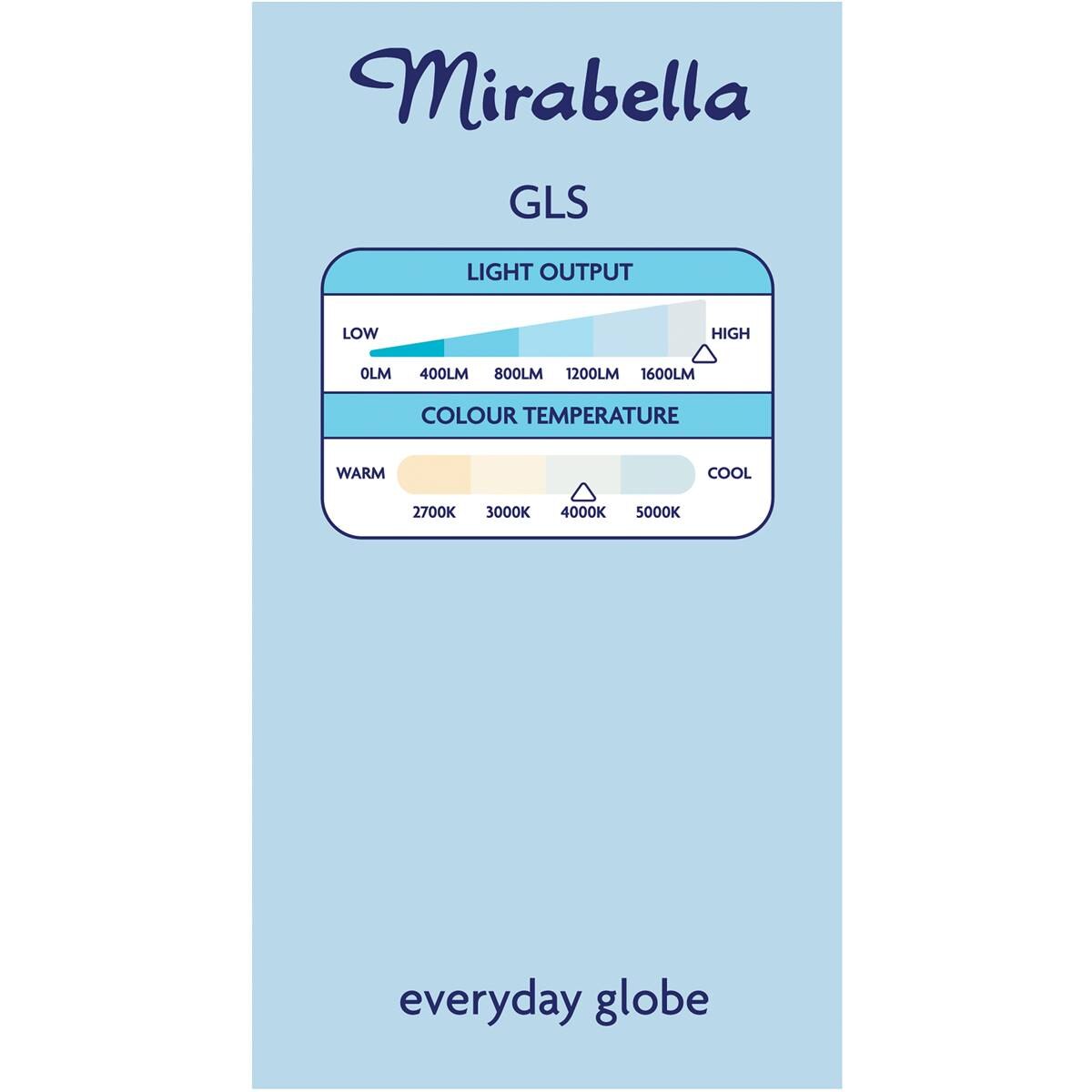 Mirabella Led Gls Bayonet Cap 18w 1800lm Cool White Light Globe Each ... Mirabella Led Gls Bayonet Cap 18w 1800lm Cool White Light Globe Each ...