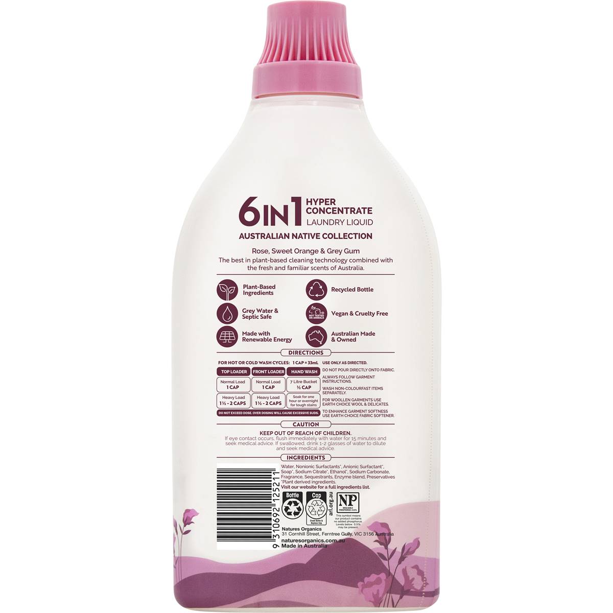 Earth Choice 6 In 1 Multi-action Rose, Sweet Orange Laundry Liquid 1l ...