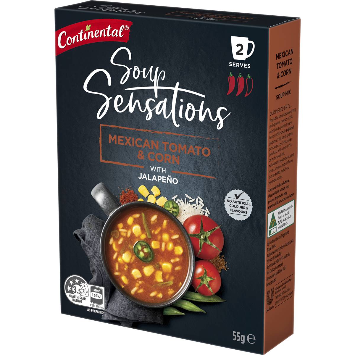Continental Soup Sensations Mexican Tomato & Corn With Jalapeno 2 Serve ...