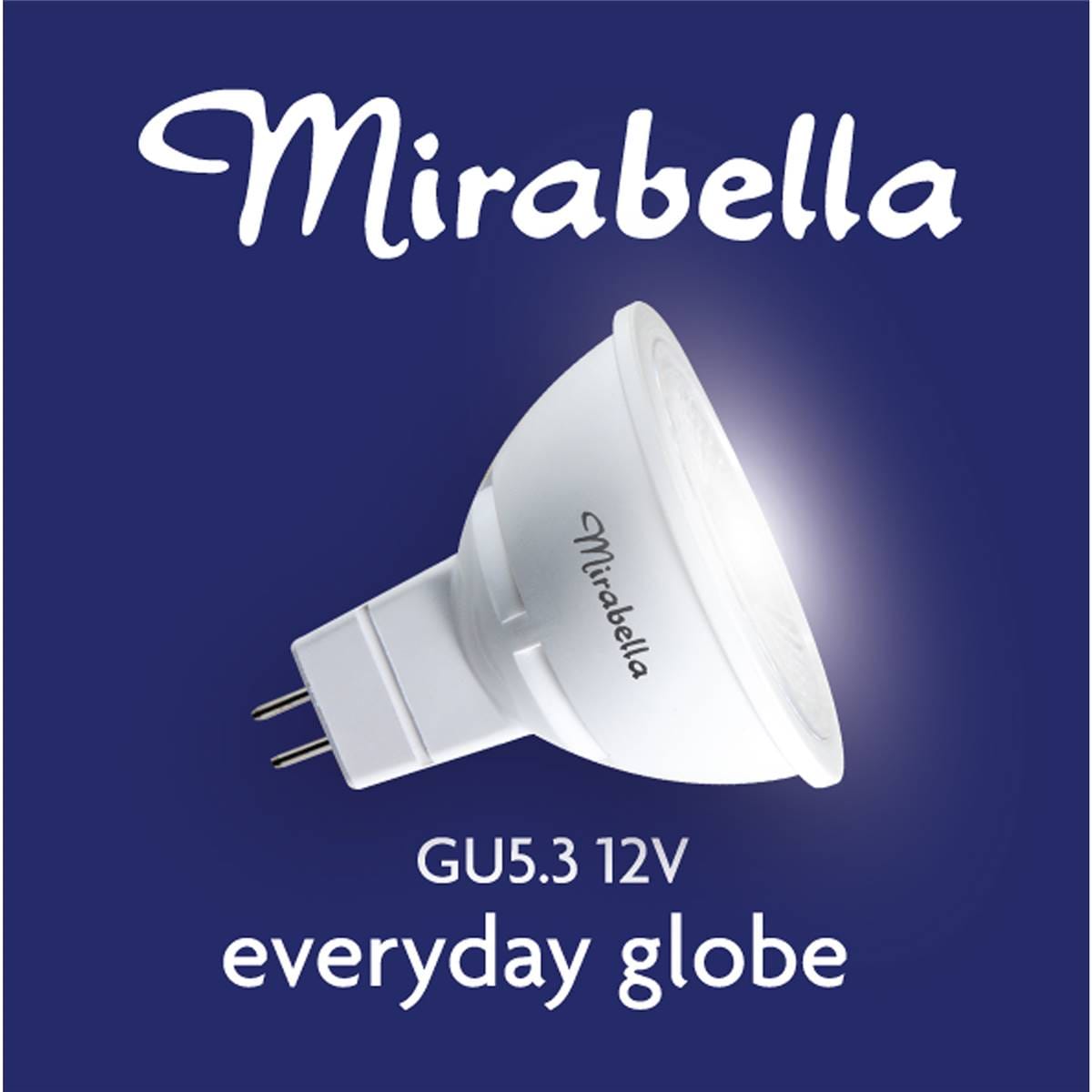 Mirabella 6w Led Gu5.3 12v Cool White Light Globe 2 Pack | Woolworths