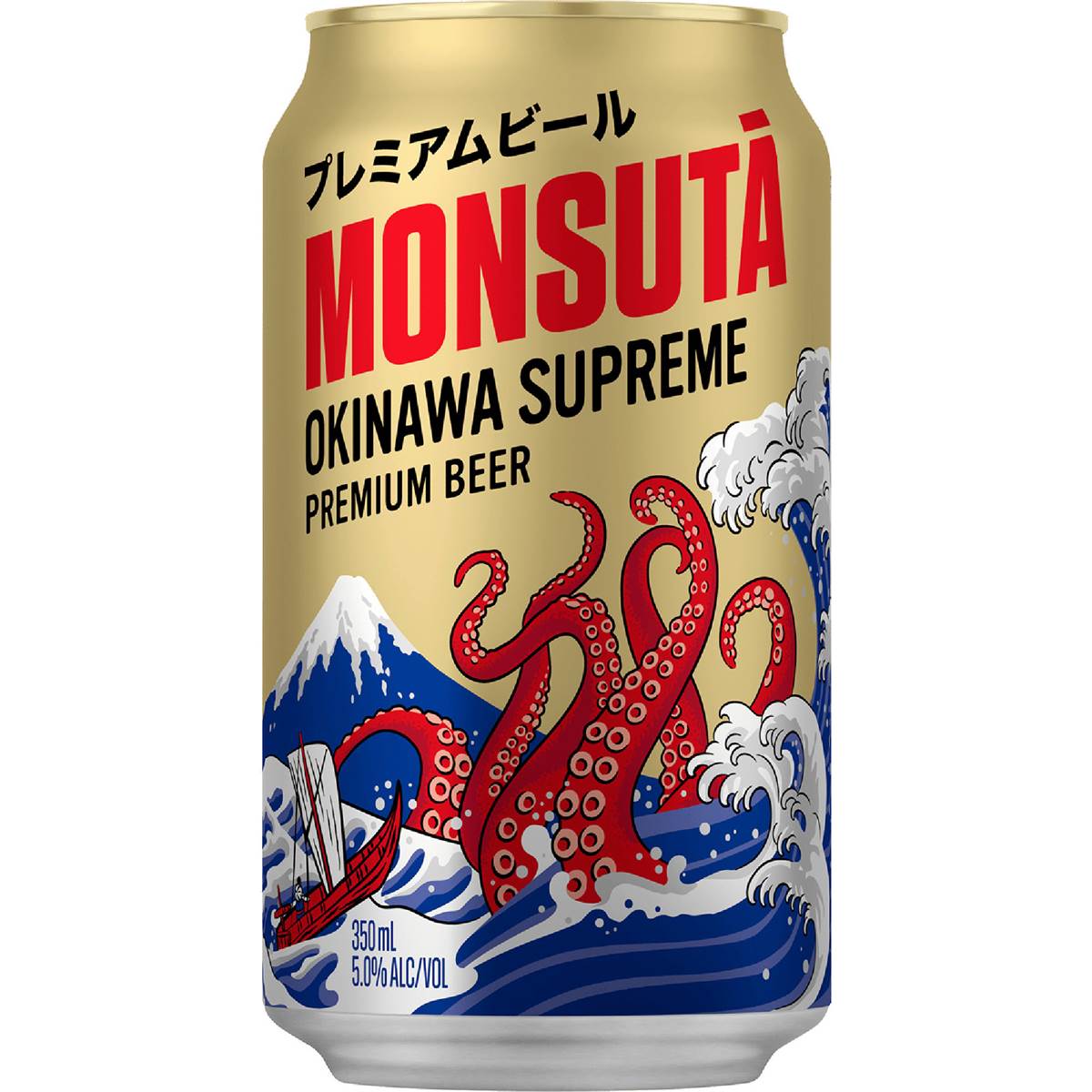 Monsuta Okinawa Supreme Premium Beer Can 350ml | Woolworths