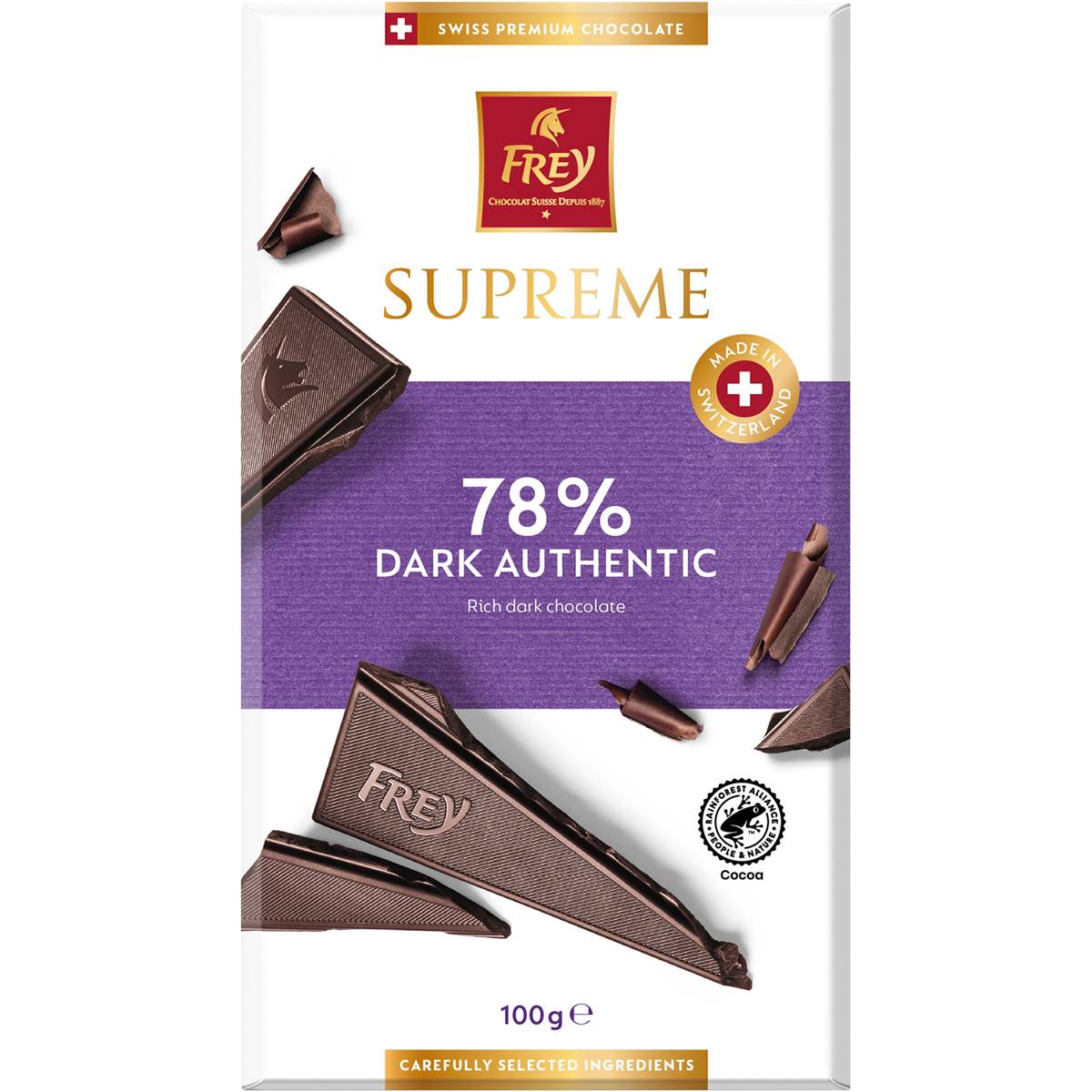 Frey Supreme Dark Chocolate Block 100g | Woolworths