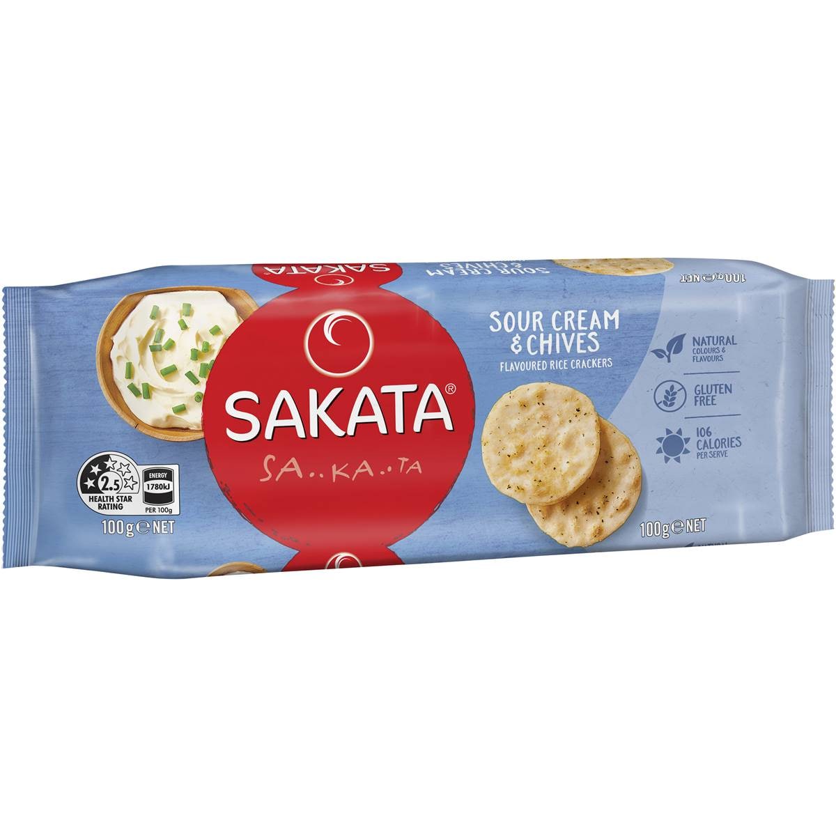 Sakata Rice Crackers Sour Cream And Chives