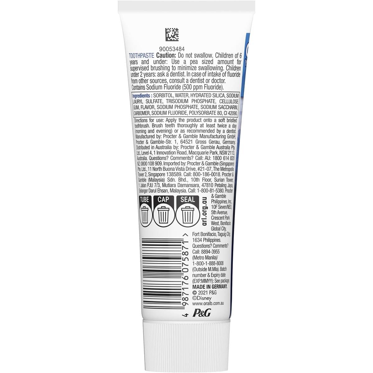 Oral-b Olaf Berry Bubble 0-3 Years Toothpaste 92g | Woolworths