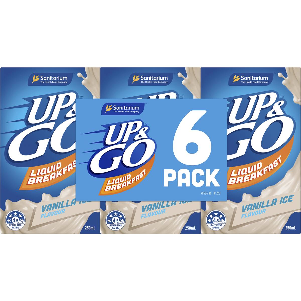 Sanitarium Up&go Liquid Breakfast Vanilla Ice 6 Pack | Woolworths