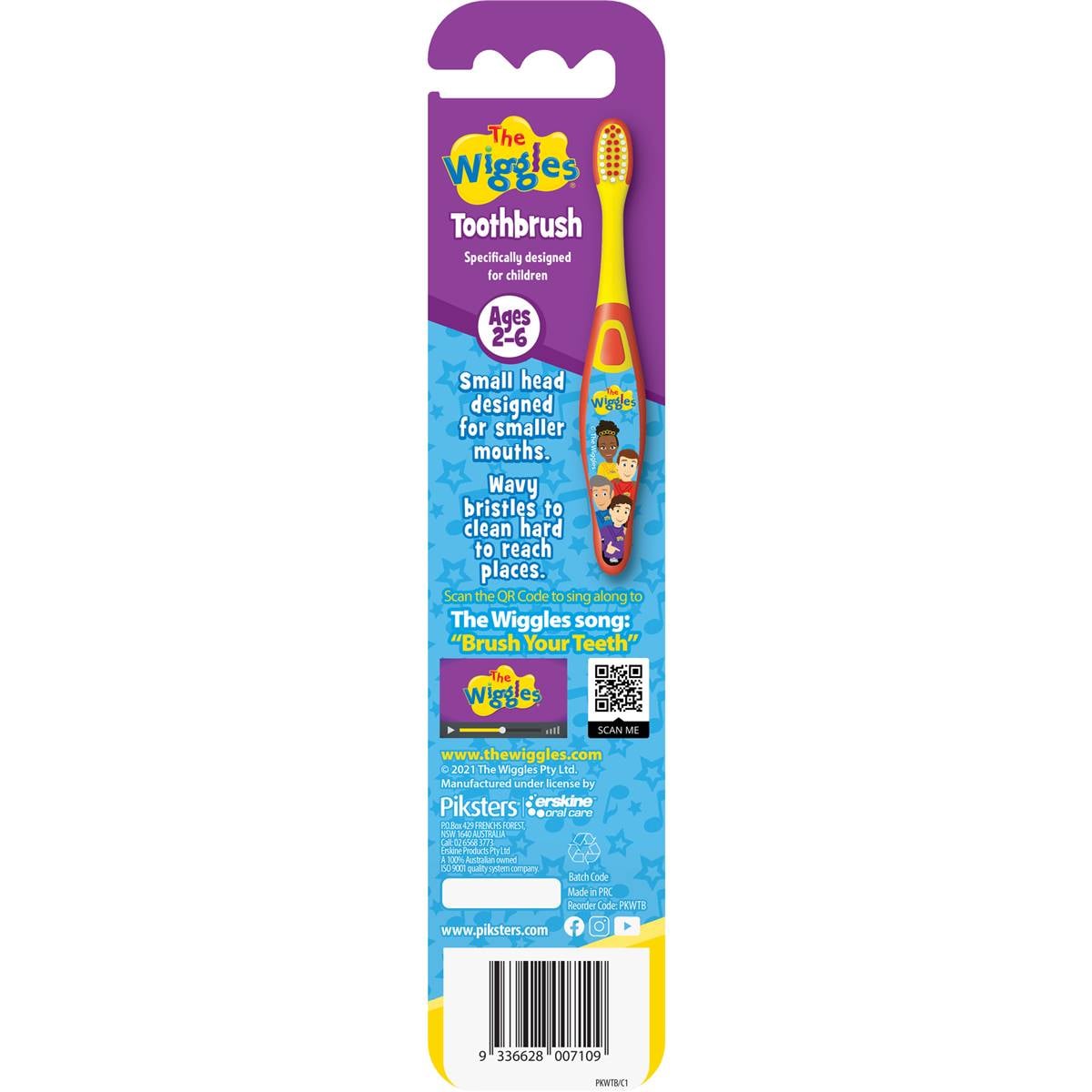 The Wiggles Toothbrush Soft 2-6 Years Each | Woolworths