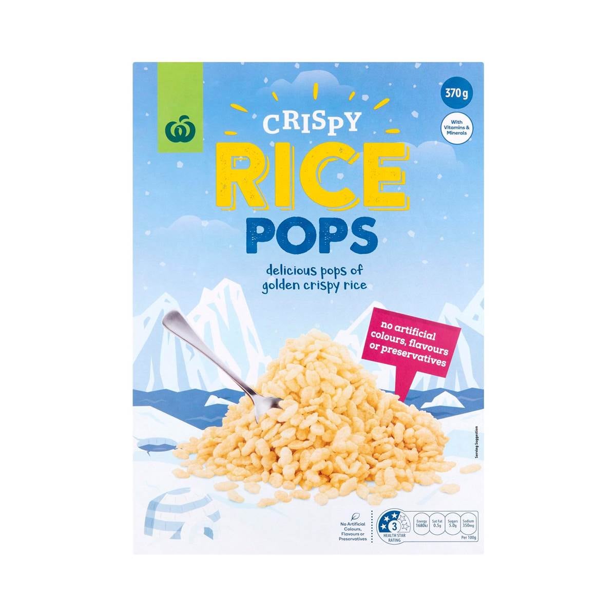 Woolworths Crispy Rice Pops 370g | Woolworths
