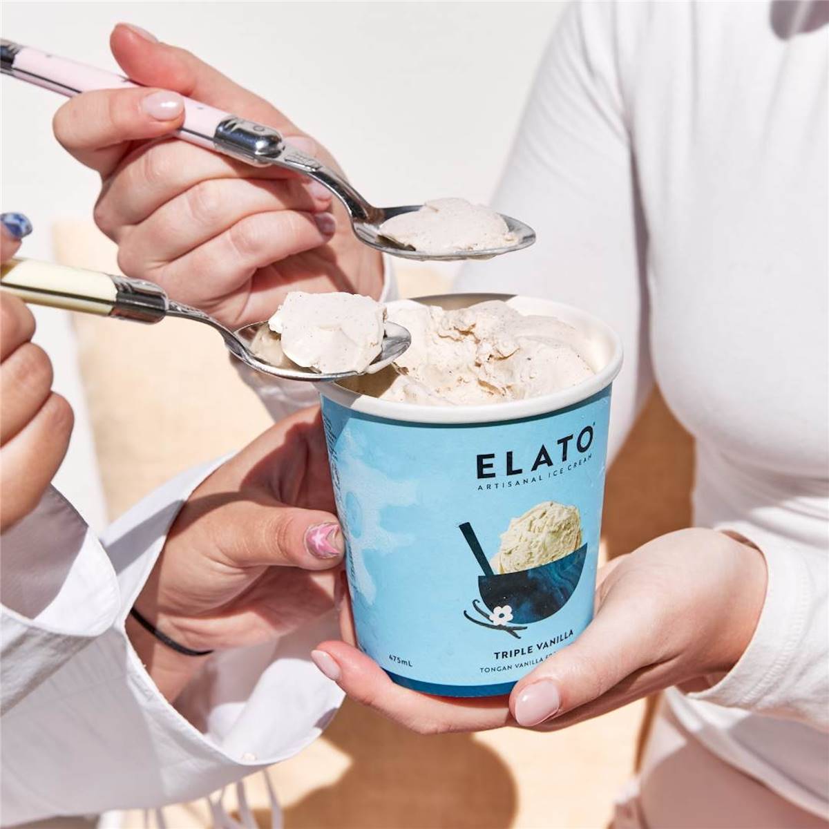 Elato Ice Cream Triple Vanilla 475ml | Woolworths