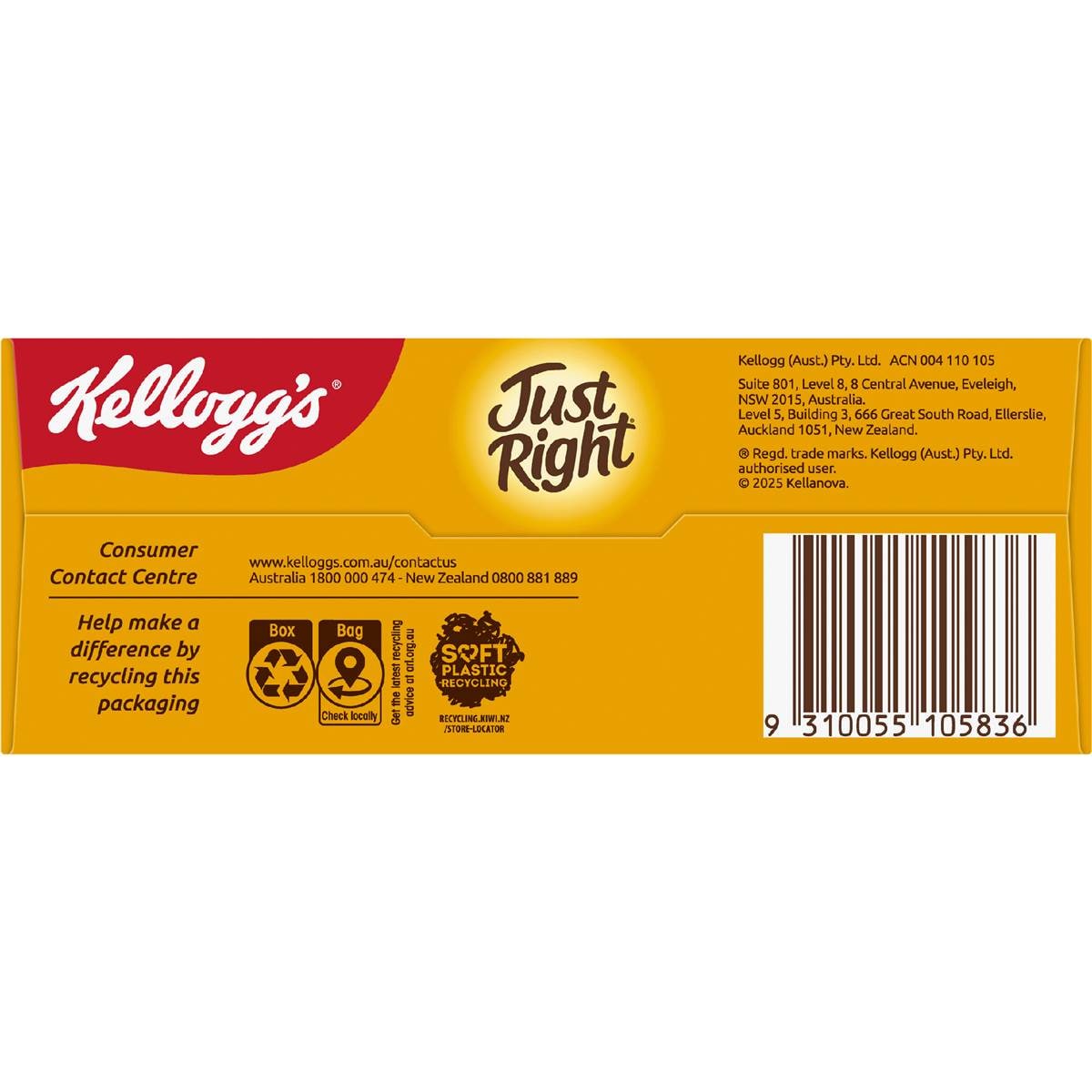 Kellogg's Just Right Apricot & Sultana Breakfast Cereal Value Pack 1 ...