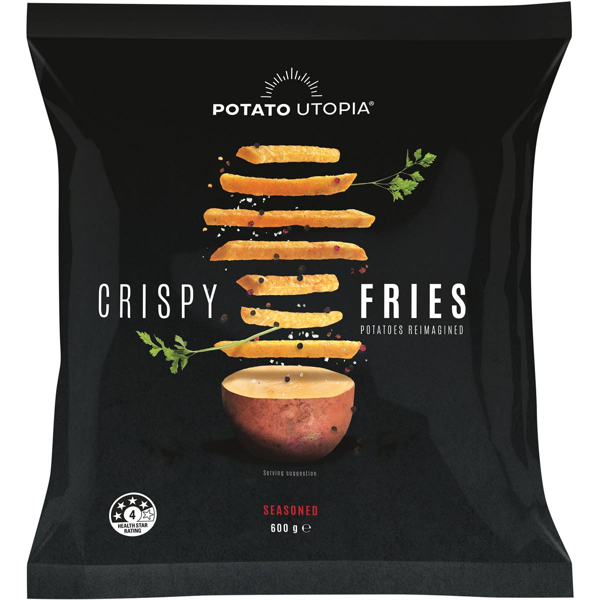 Potato Utopia Crispy Seasoned Fries 600g | Woolworths
