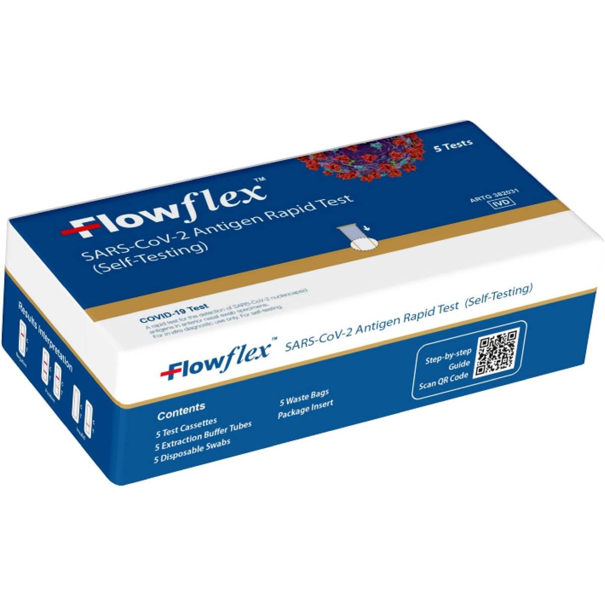 Flowflex Sars Antigen Rapid Test 5 Pack | Woolworths