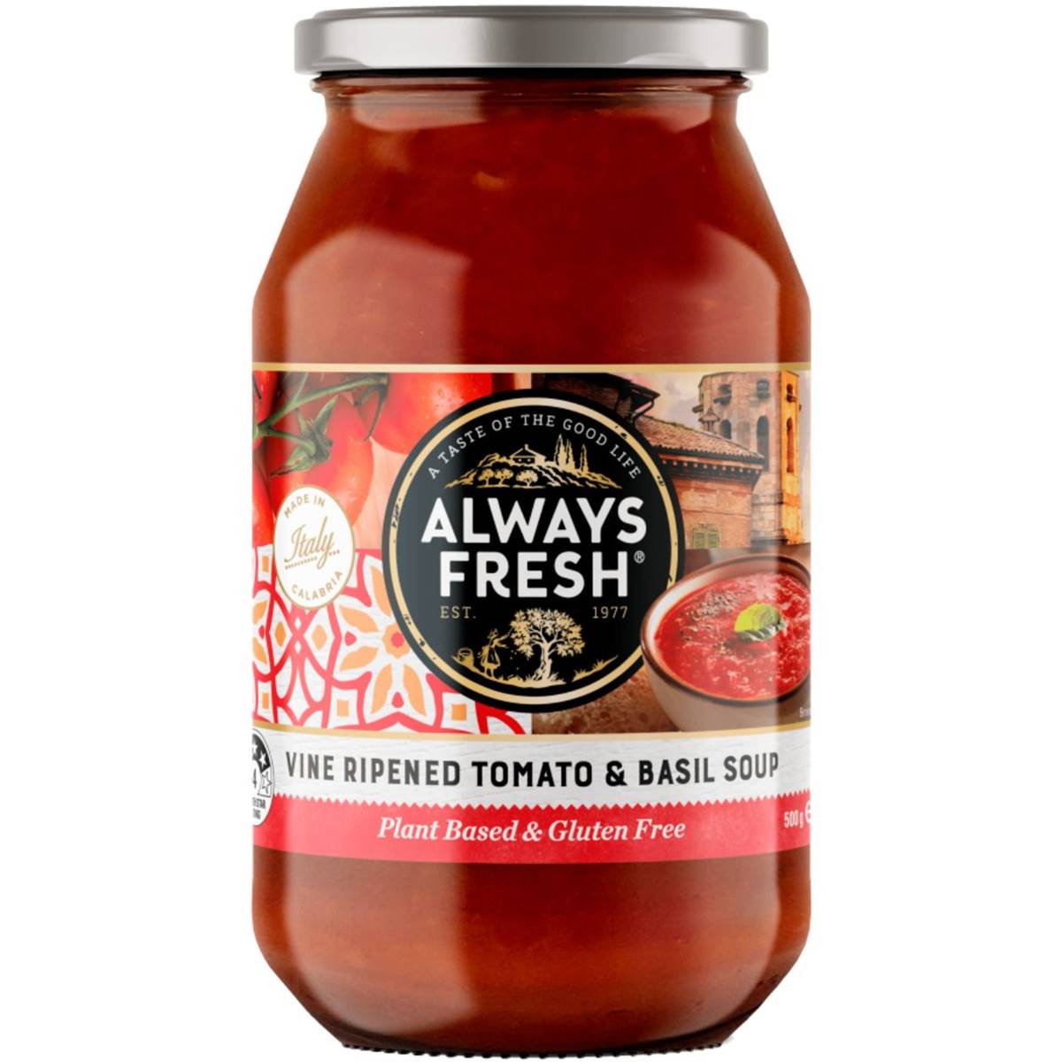 Always Fresh Vine Ripened Tomato & Basil Soup 500g | Woolworths