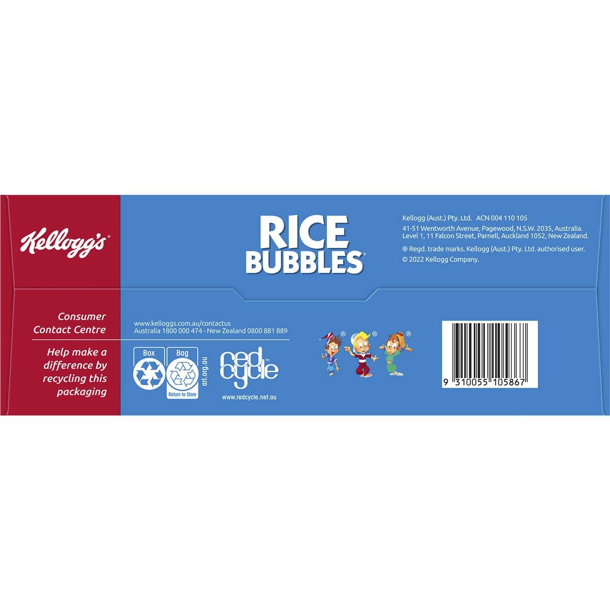 Kellogg's Rice Bubbles Puffed Rice Breakfast Cereal 860g | Woolworths