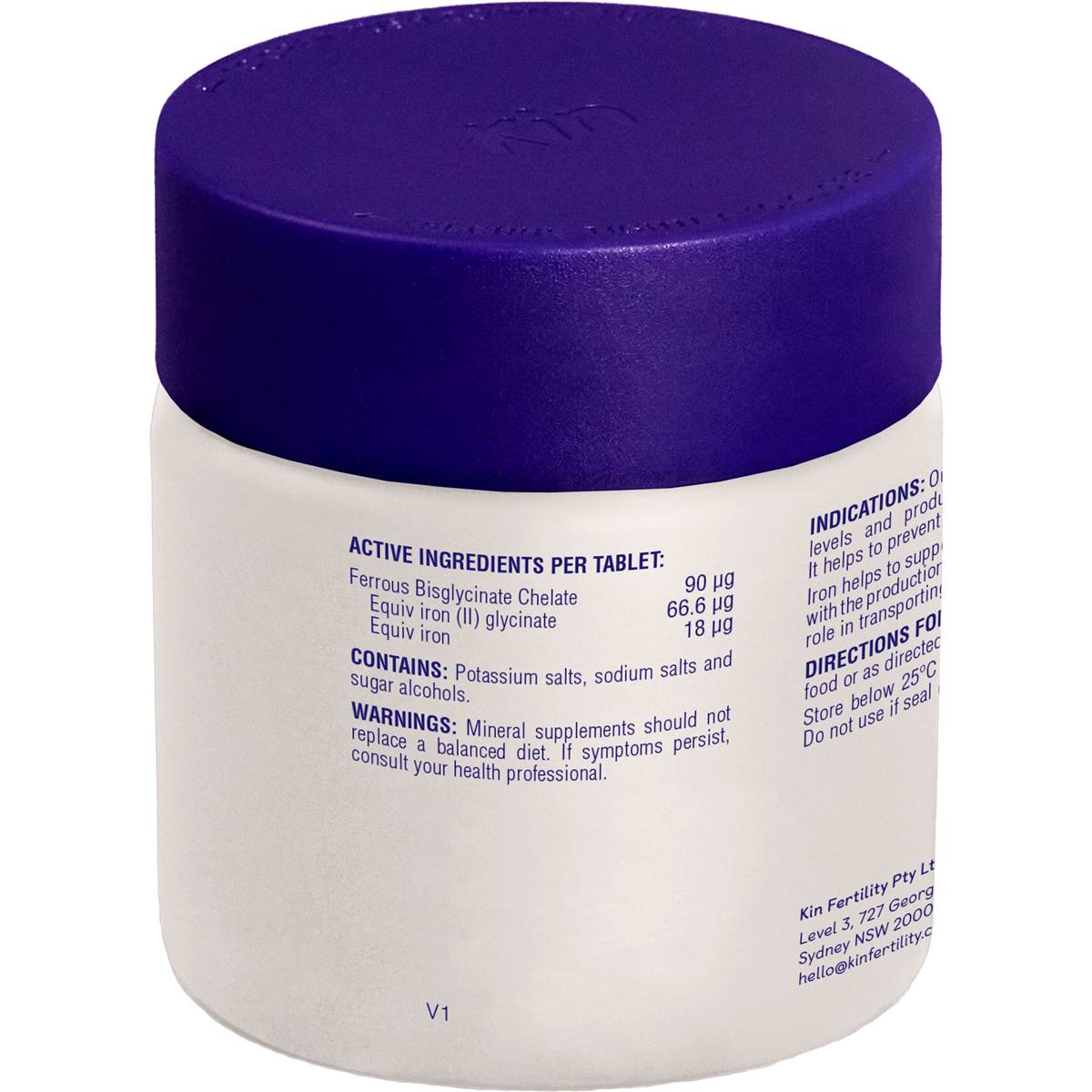 Kin The Iron Support Coated Tablets 30 Pack | Woolworths