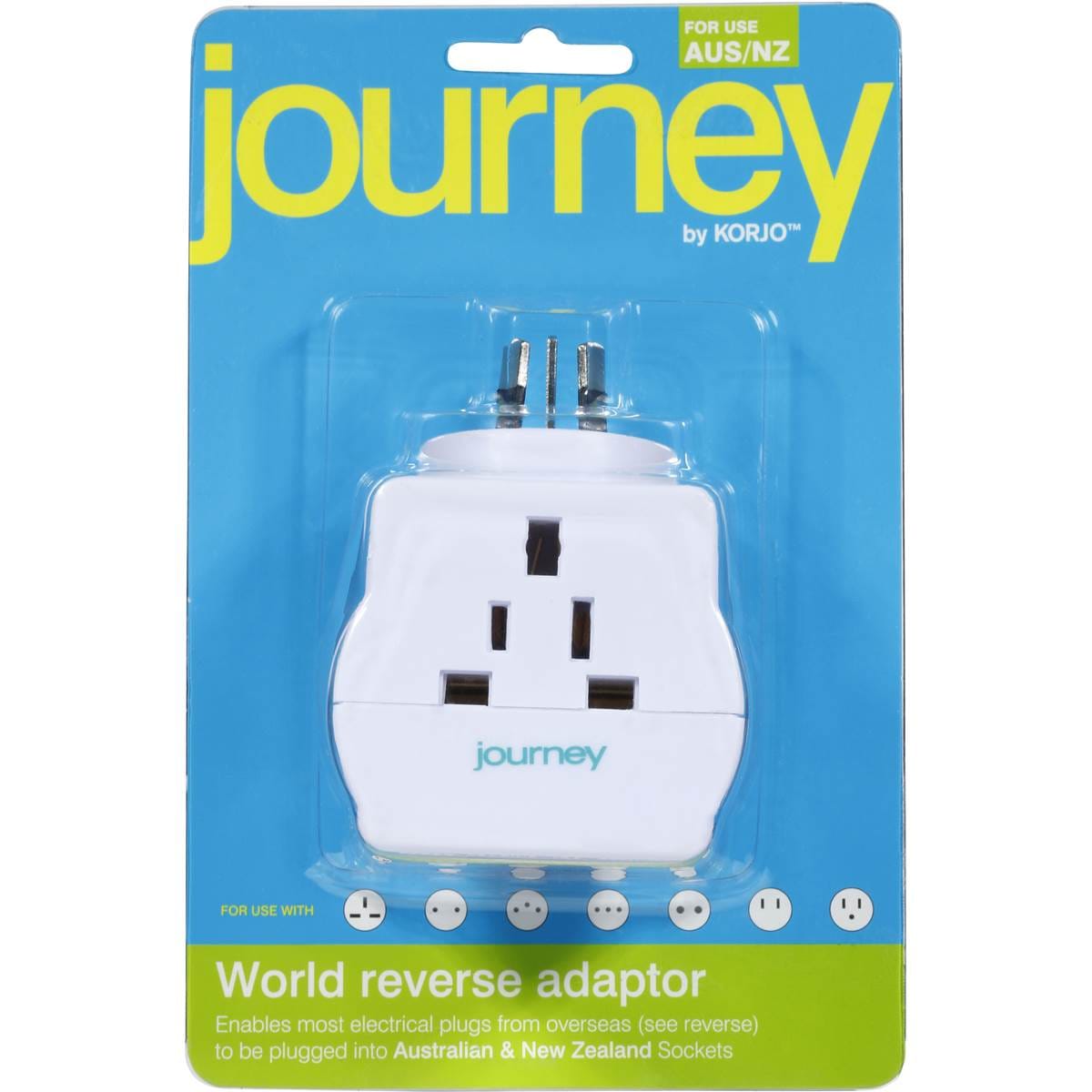 Korjo Journey Multi Reverse Adaptor Each | Woolworths