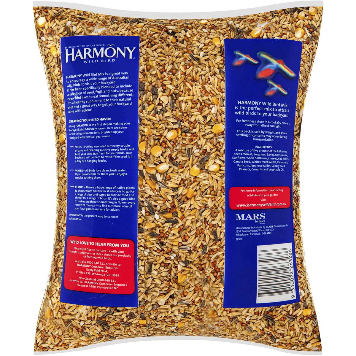 Harmony Bird Food Wild Bird Mix 2kg | Woolworths