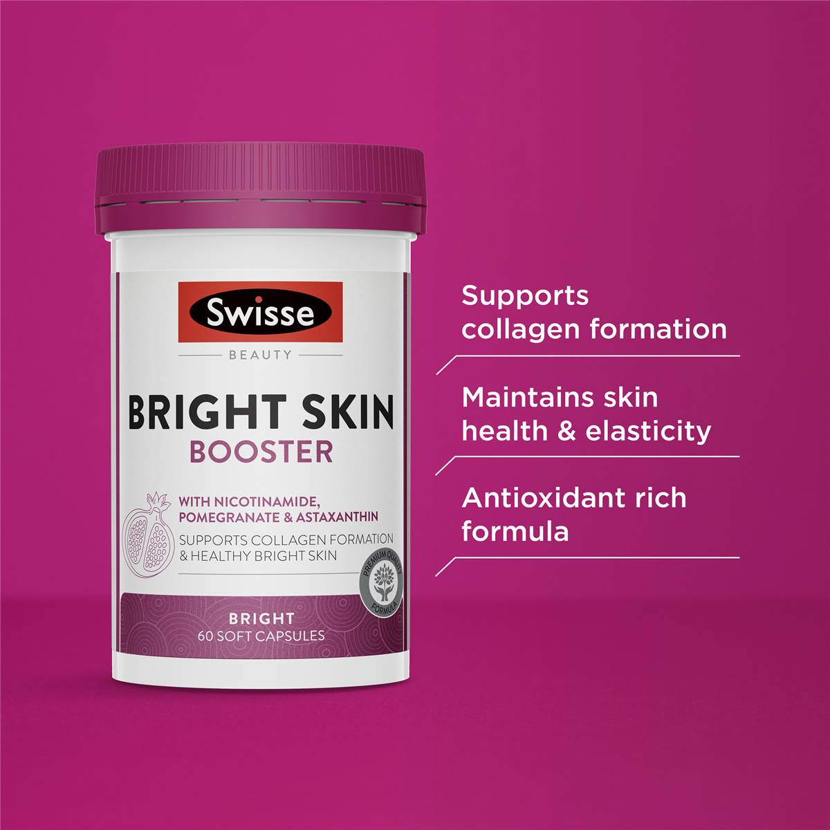 Swisse Beauty Bright Skin Booster Capsules For Bright Skin 60 Pack ...