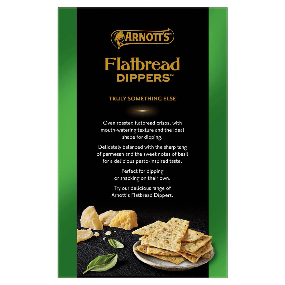 Arnott's Flatbread Dippers Parmesan & Basil Crackers 130g | Woolworths