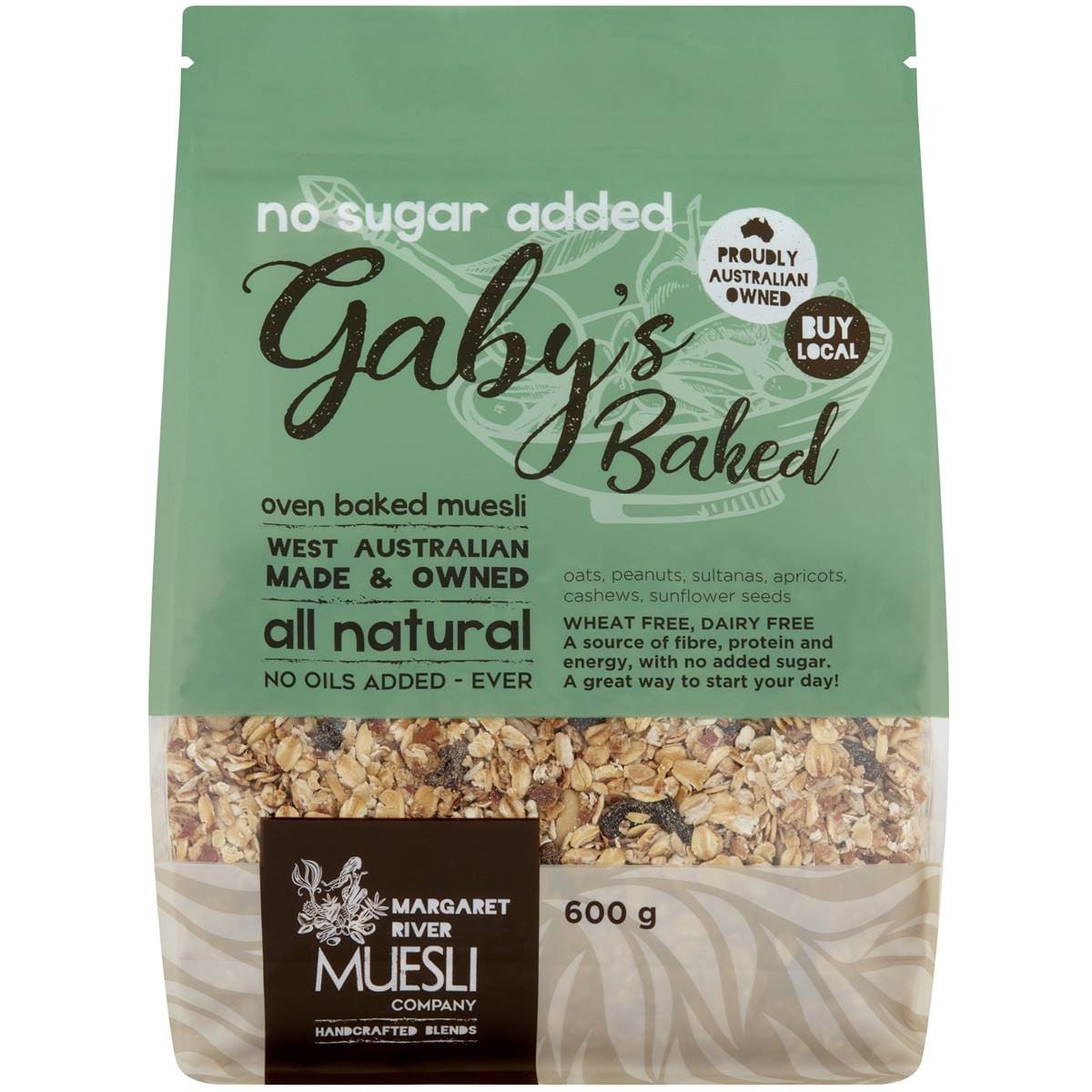 Gaby's Oven Baked Muesli All Natural 600g | Woolworths