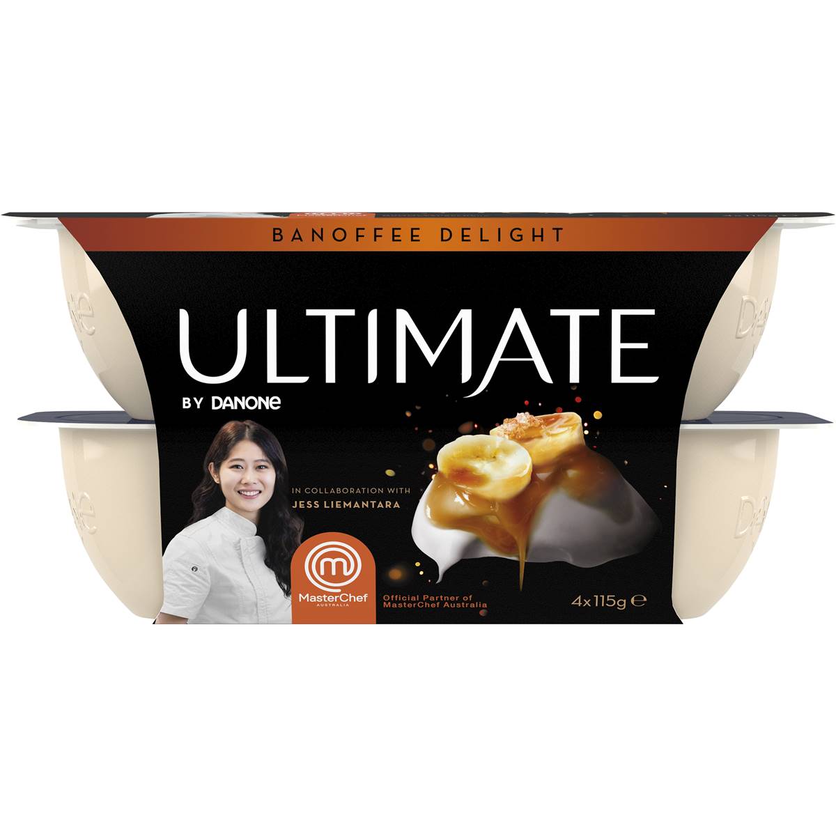 Ultimate Danone Double Cream Yoghurt Banoffee 115g X 4 Pack | Woolworths