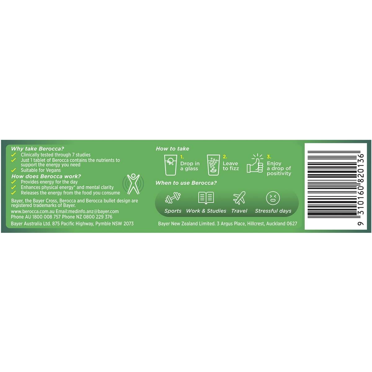 Berocca Vitamin B & C Original Berry Flavour Energy 15 Pack | Woolworths