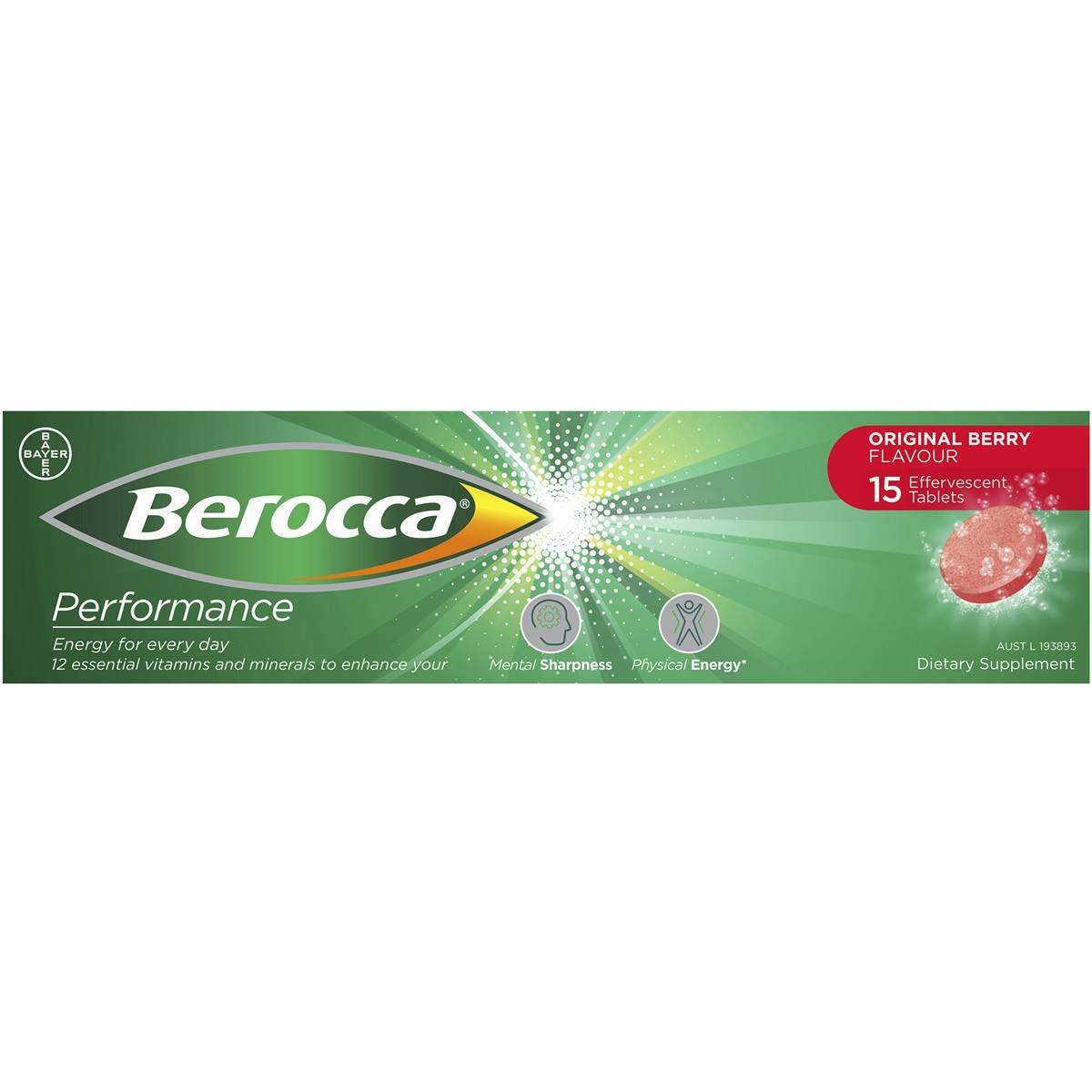 Berocca Vitamin B & C Original Berry Flavour Energy 15 Pack | Woolworths