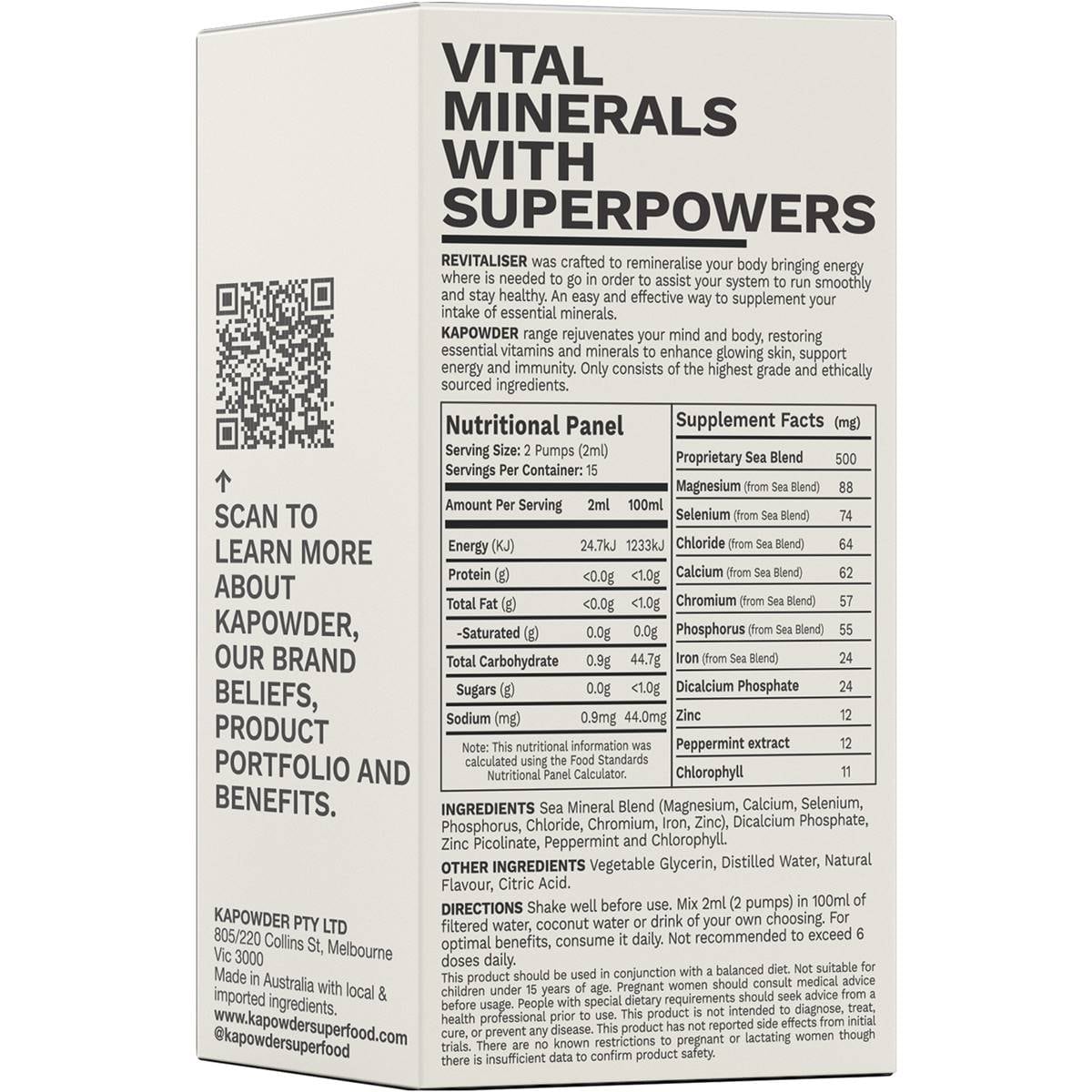 Kapowder Vital Minerals Revitaliser 30ml | Woolworths