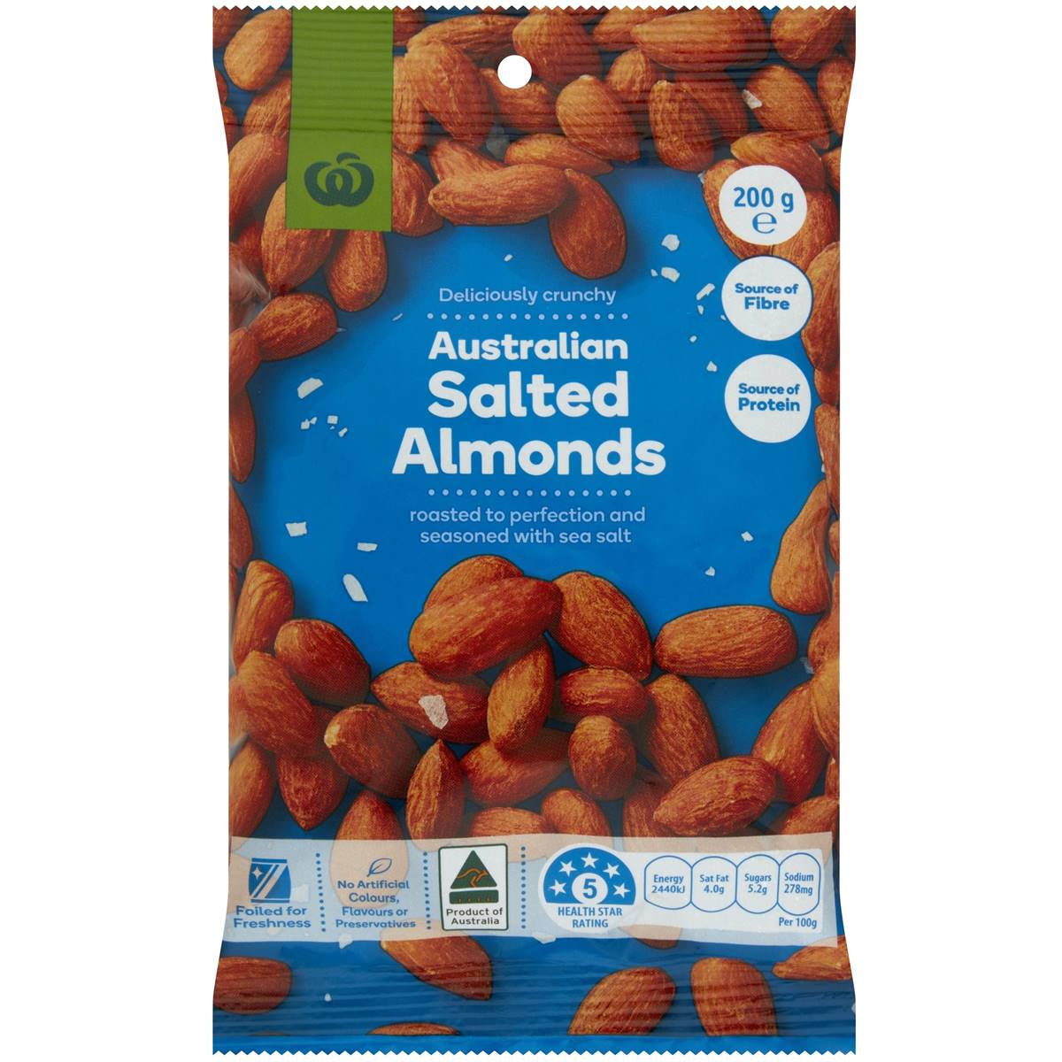 Woolworths Dry Roasted & Salted Almonds 200g | Woolworths