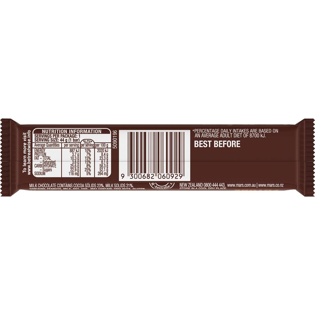 Snickers Chocolate Bar Peanuts Caramel Nougat 44g | Woolworths