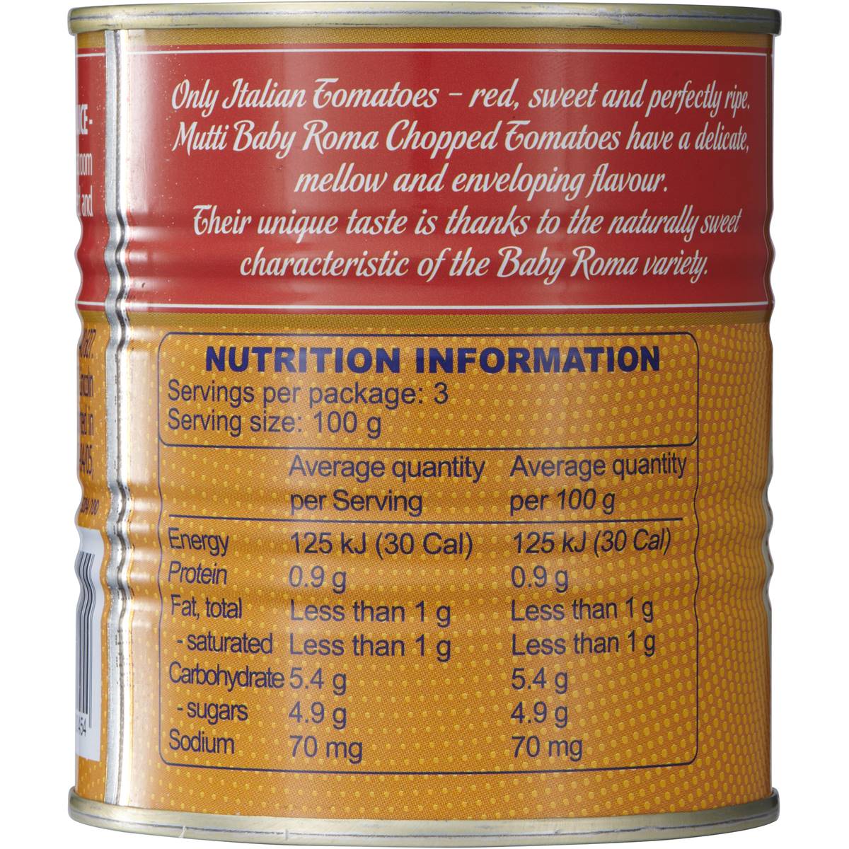 Mutti Polpa Baby Roma Tomatoes Chopped 300g | Woolworths