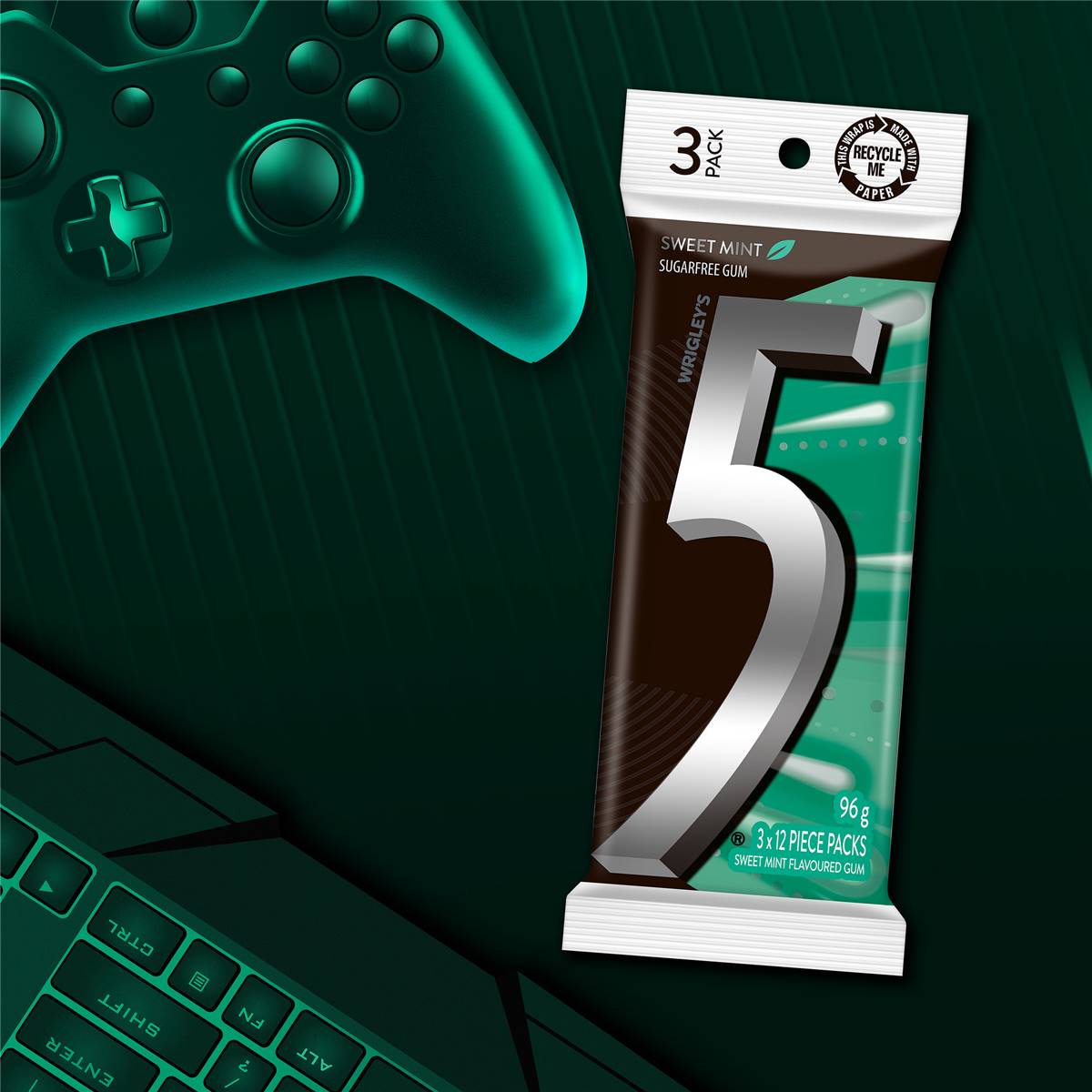 5gum Sweet Mint Sugar Free Gum 3pk 96g | Woolworths