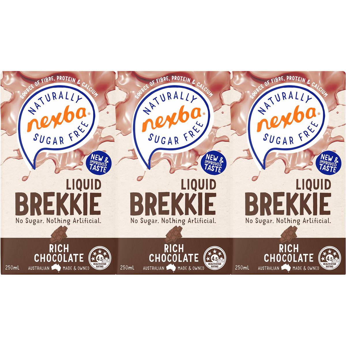 Nexba Liquid Brekkie Rich Chocolate 3 Pack | Woolworths