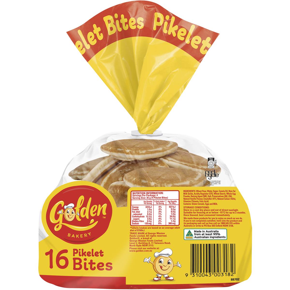 Golden Pikelets Bite Size 16 Pack | Woolworths