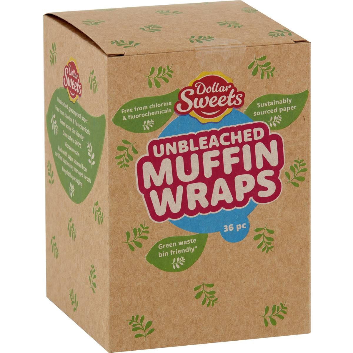 Dollar Sweets Unbleached Muffin Wraps 36 Pack | Woolworths