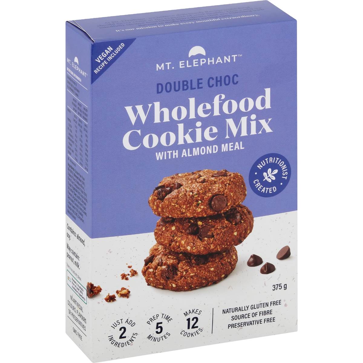 Mt Elephant Double Choc Superfood Cookie Mix 375g | Woolworths