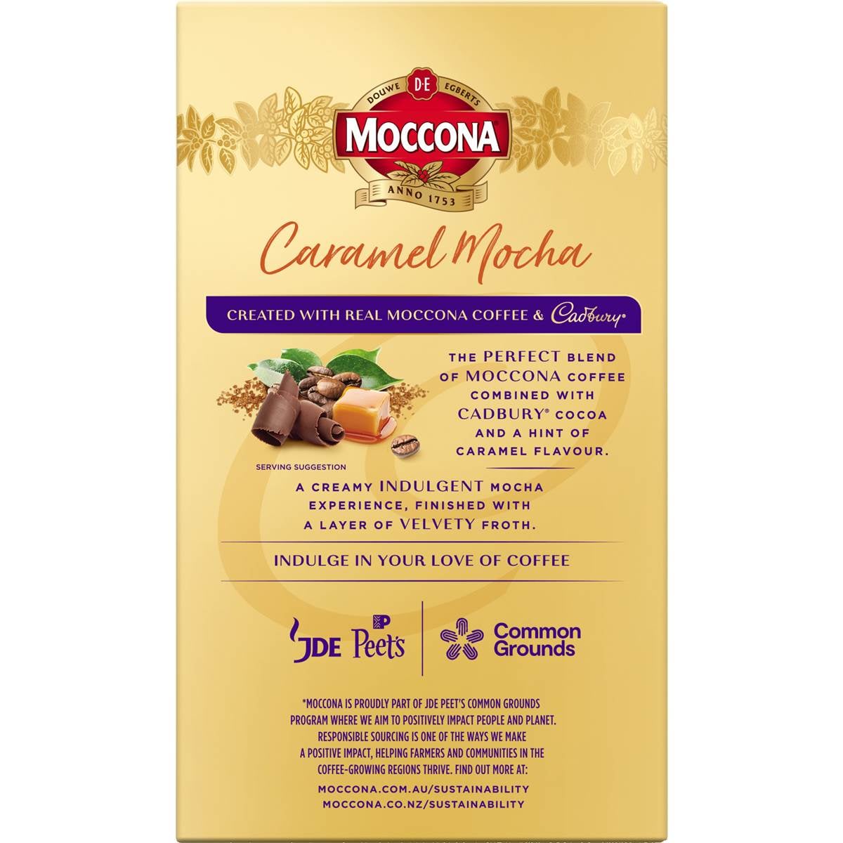 Moccona Cadbury Caramel Mocha Sachets 8 Pack | Woolworths