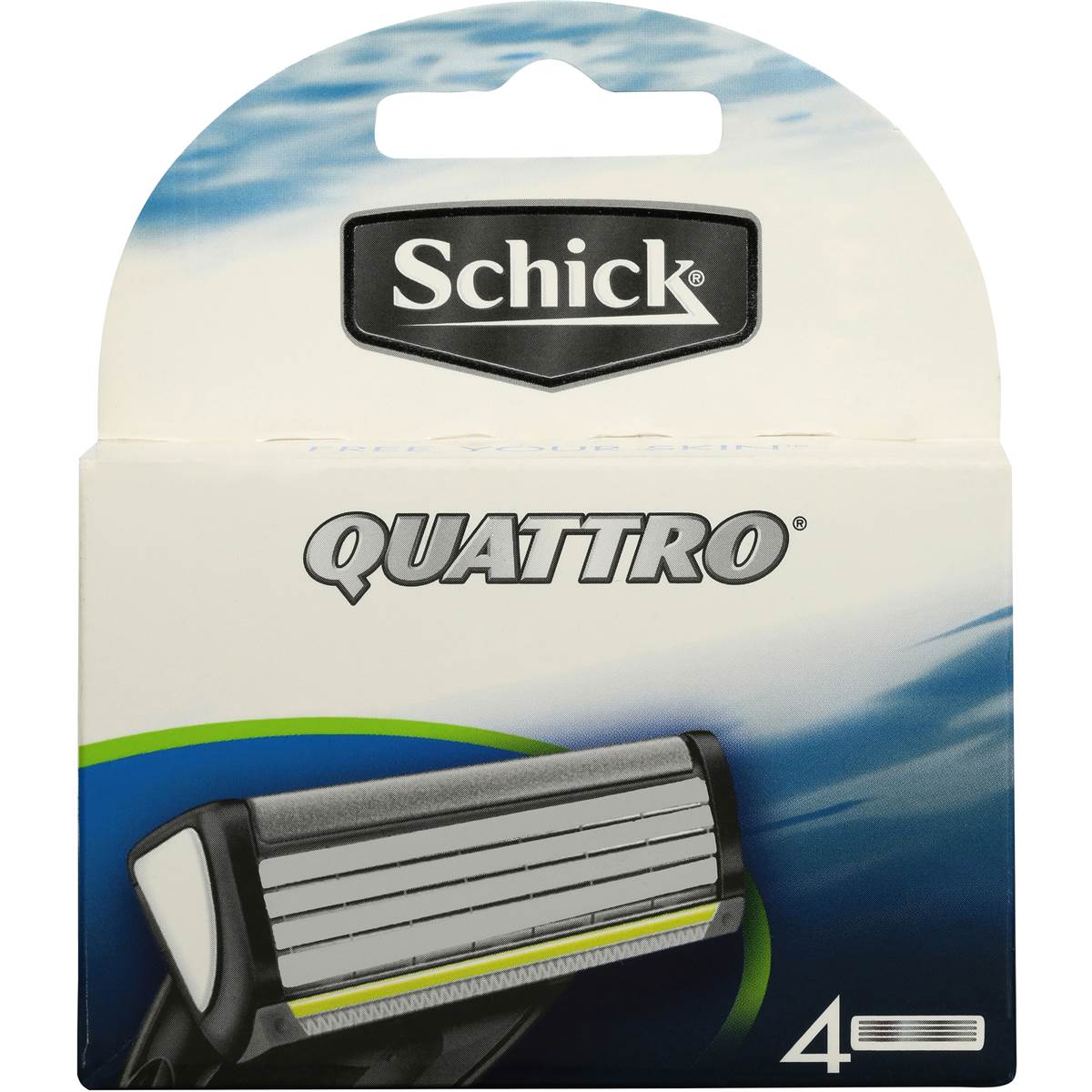 Schick Mens Razor Blades Quattro Refill 4pk | Woolworths