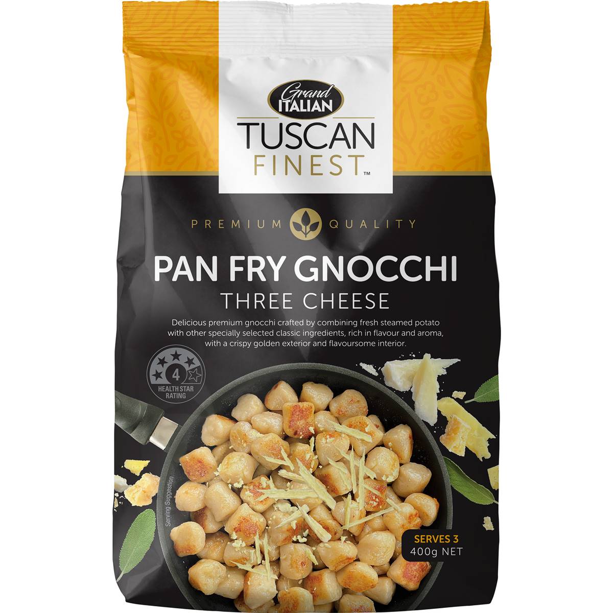 Grand Italian Pan Fry Gnocchi Three Cheese 400g | Woolworths