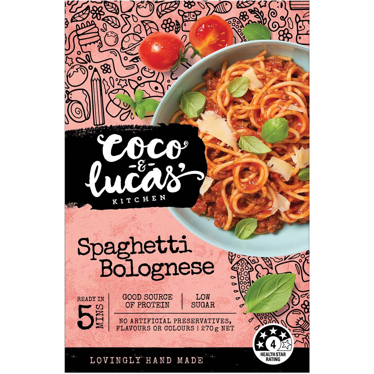 Coco & Lucas' Kitchen Spaghetti Bolognese 270g | Woolworths