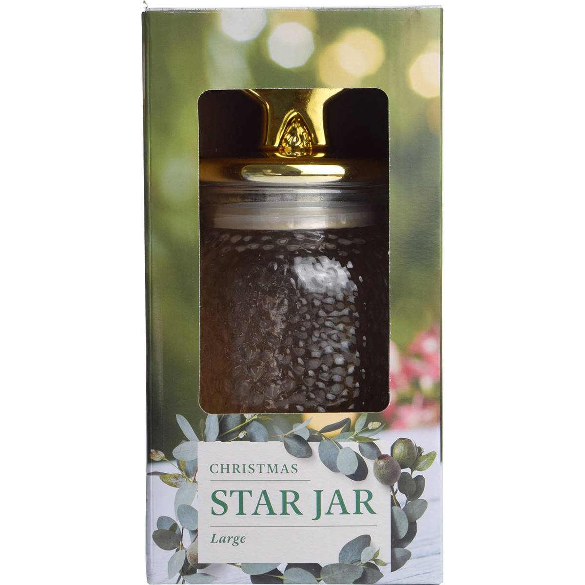 Christmas Star Glass Jar Large Each | Woolworths