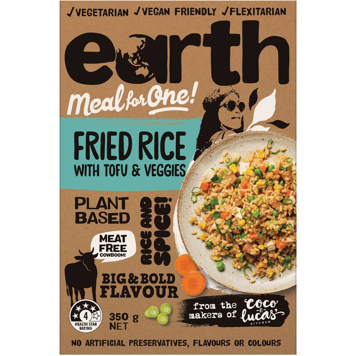 Earth Plant Based Fried Rice With Tofu & Veggies 350g | Woolworths