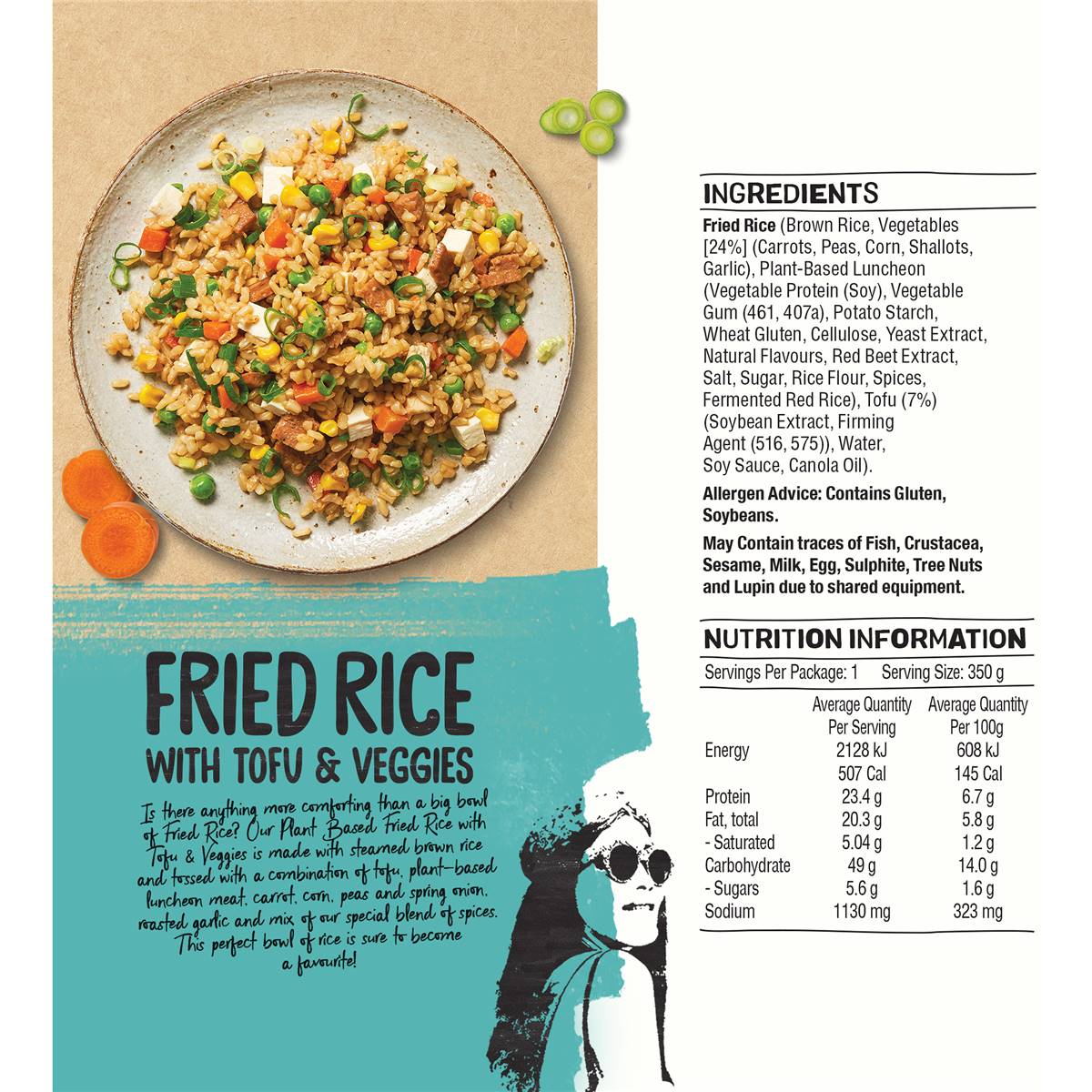 Earth Plant Based Fried Rice With Tofu & Veggies 350g | Woolworths
