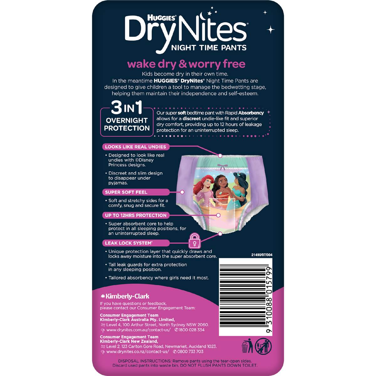 Huggies Drynites Night Time Pants For Girls 2-4 Years (13-20kg) 10 Pack ...