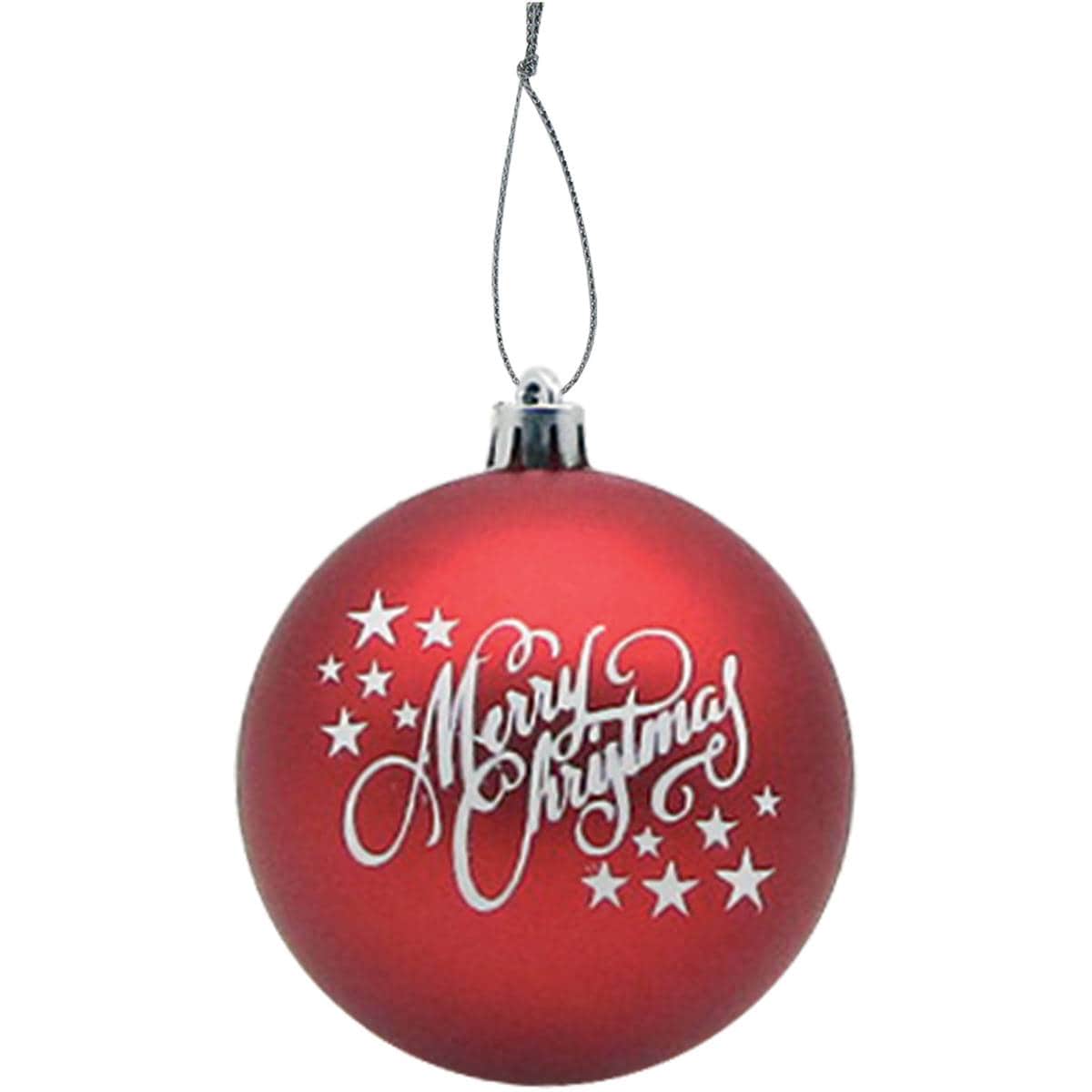 Christmas Traditional Baubles Merry Christmas 2 Pack | Woolworths
