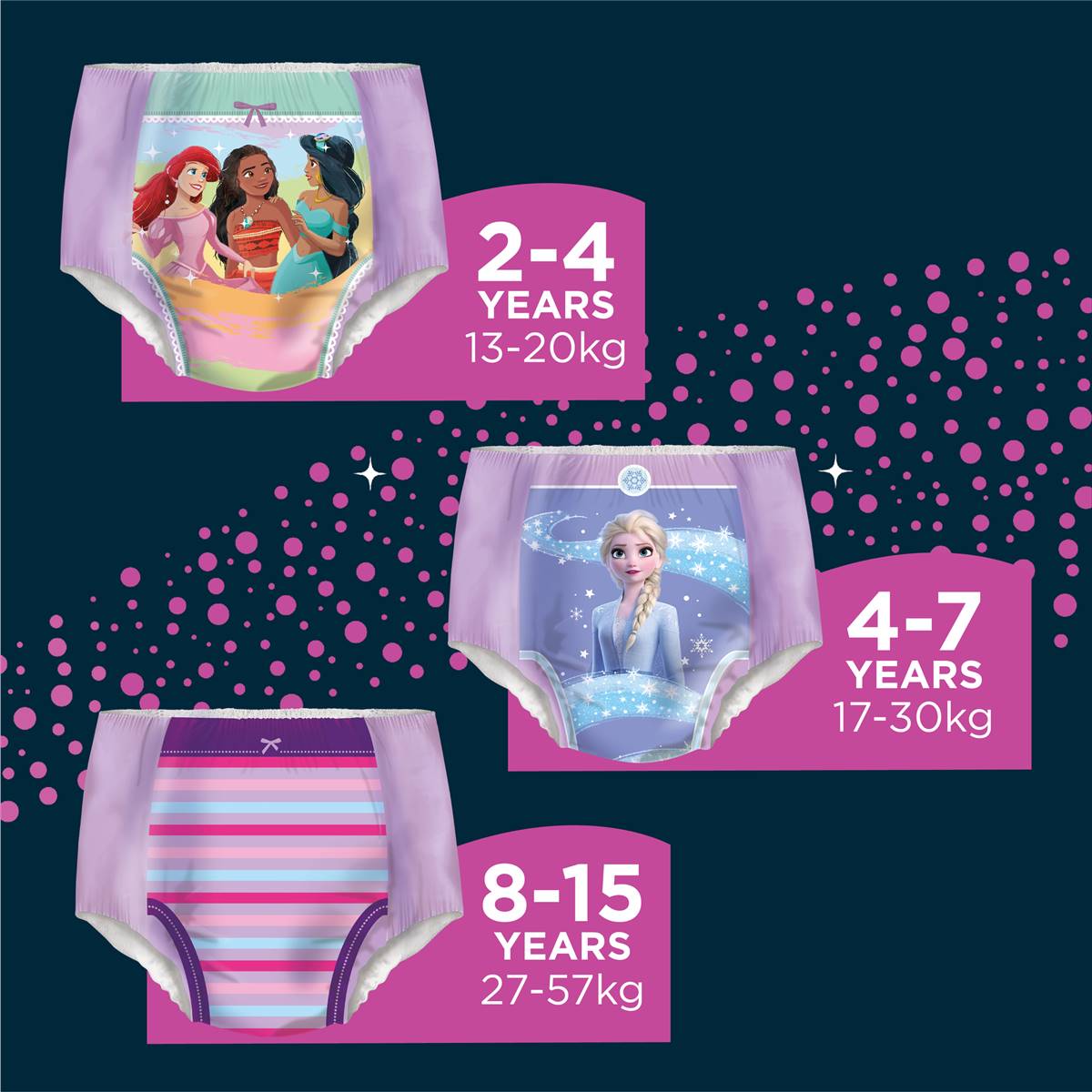 Huggies Drynites Night Time Pants For Girls 8-15 Years (27-57kg) 8 Pack ...