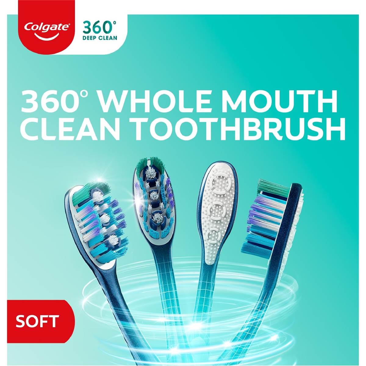 Colgate Toothbrush 360 Whole Mouth Clean Soft Each | Woolworths